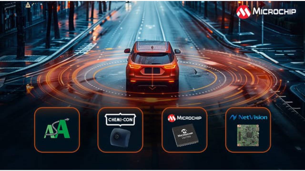 Microchip 攜手日本 Chemi-Con 與 NetVision 推出首個針對日本車用市場的 ASA-ML 攝影機開發生態系